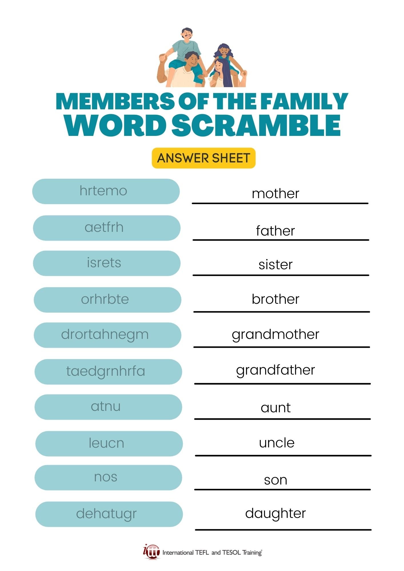 Members Of The Family EFL Word Scramble ITTT members-of-the-family-efl-word-scramble-ittt
